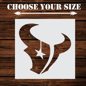 Houston Texans NFL Logo Stencil Sheet Plastic Choose Your Size Free S&H ...