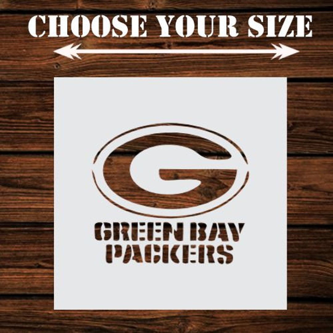 Green Bay Packers NFL Logo Stencil Sheet Plastic Choose Your Size Free ...