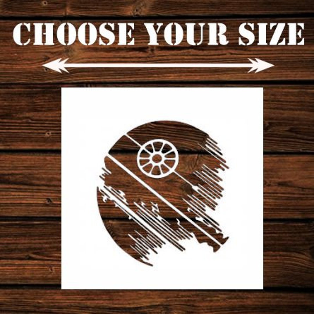 Death Star Star Wars Plastic Stencil Choose a Size Free S&H Perfect for ...