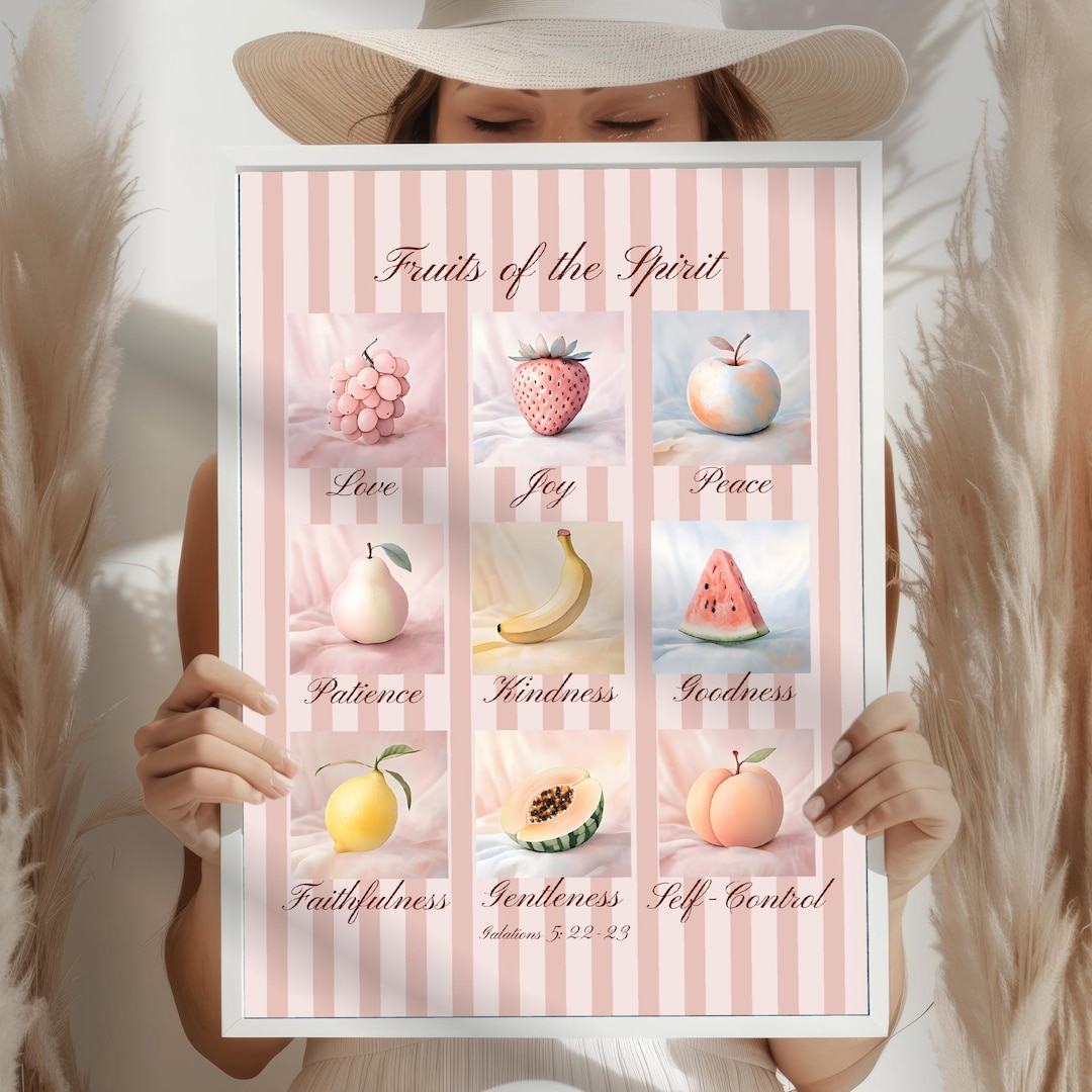 Fruits of the Spirit Watercolor Print: Modern Christian Wall Art ...