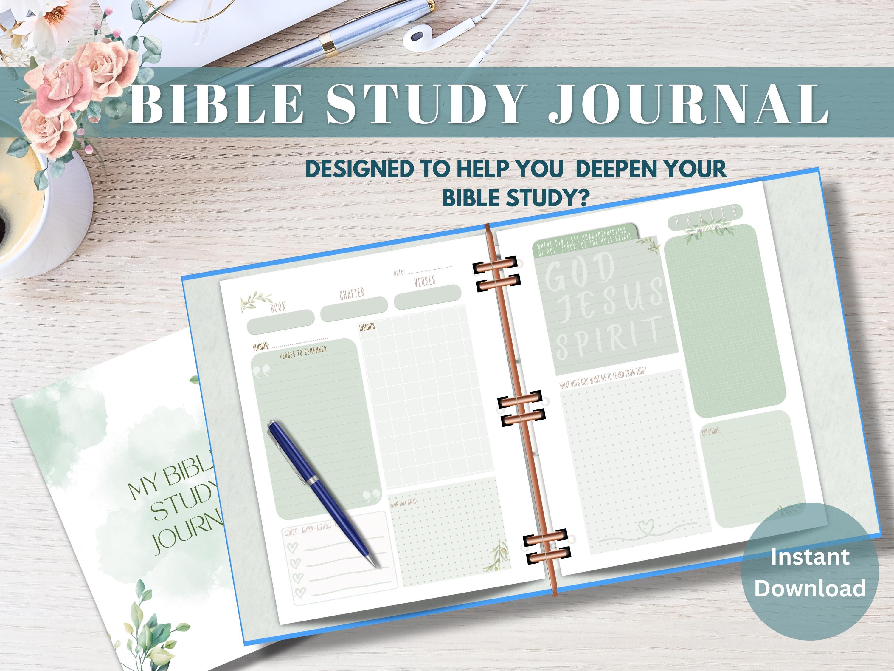 Bible Study Journal Bible Study Printable Bible Study Template Bible ...