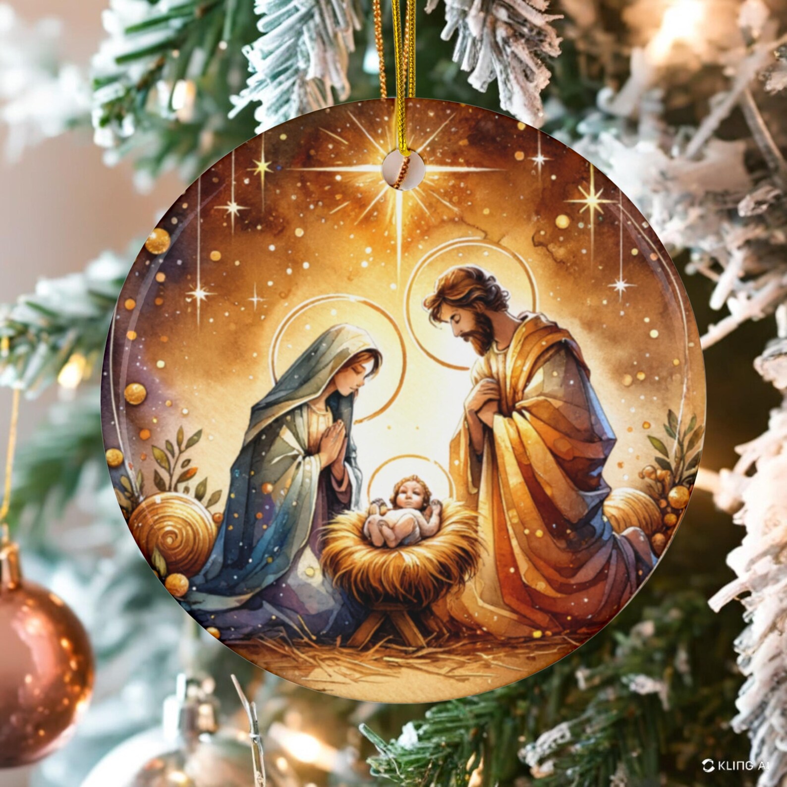 Nativity Ornament Manger Scene Nativity Christmas Ornament Nativity ...