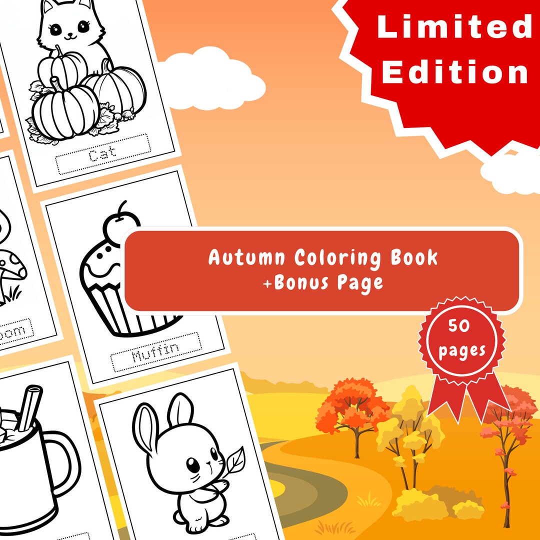 50 Autumn Printable School Pages for Kids, Toodlers Busy Book ...