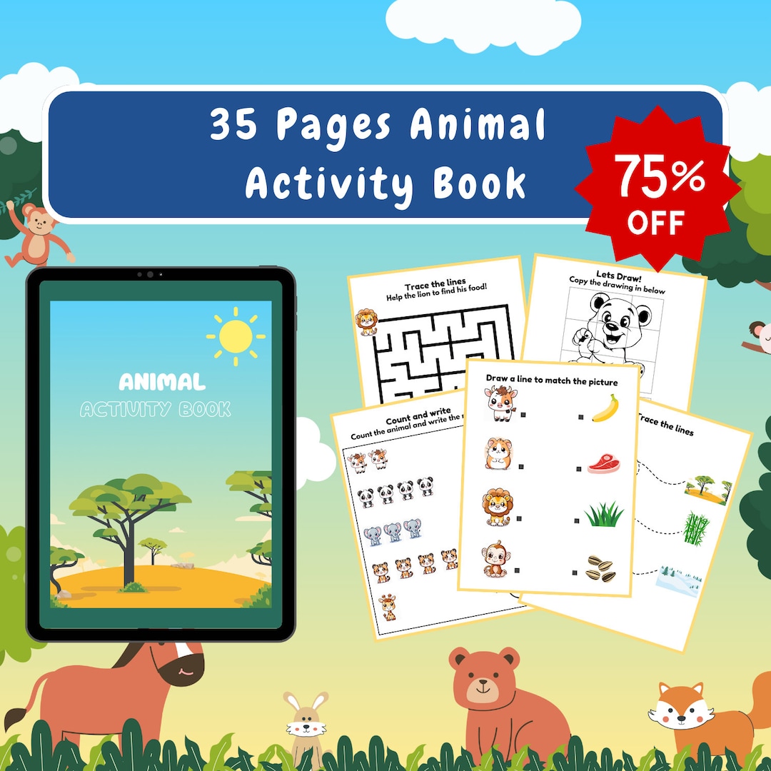 35 Interactive Animal Busy Book Educational Toddler Activities ...
