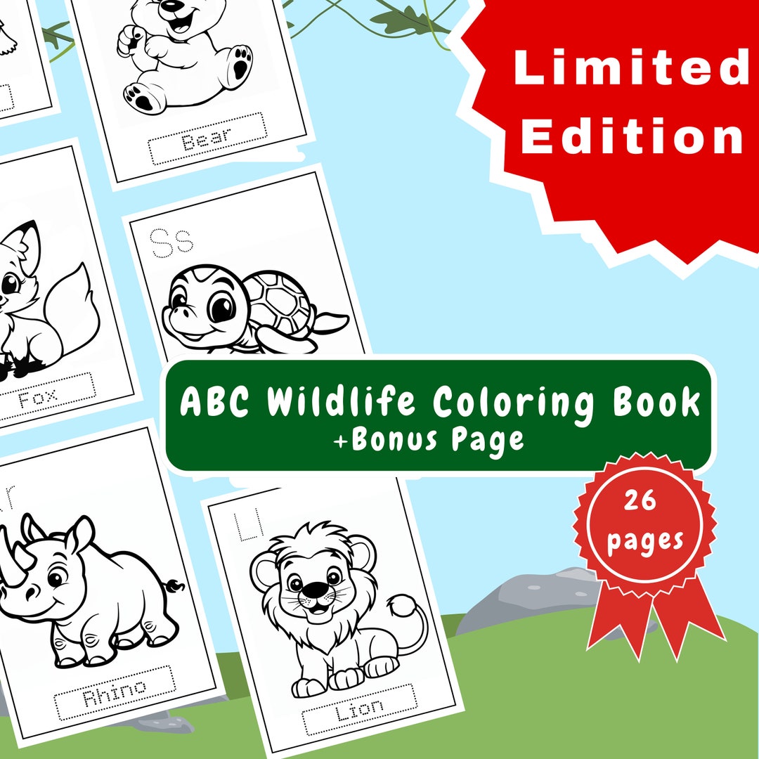 Wildlife Printable School Pages for Kids, Toodlers School Activity ...
