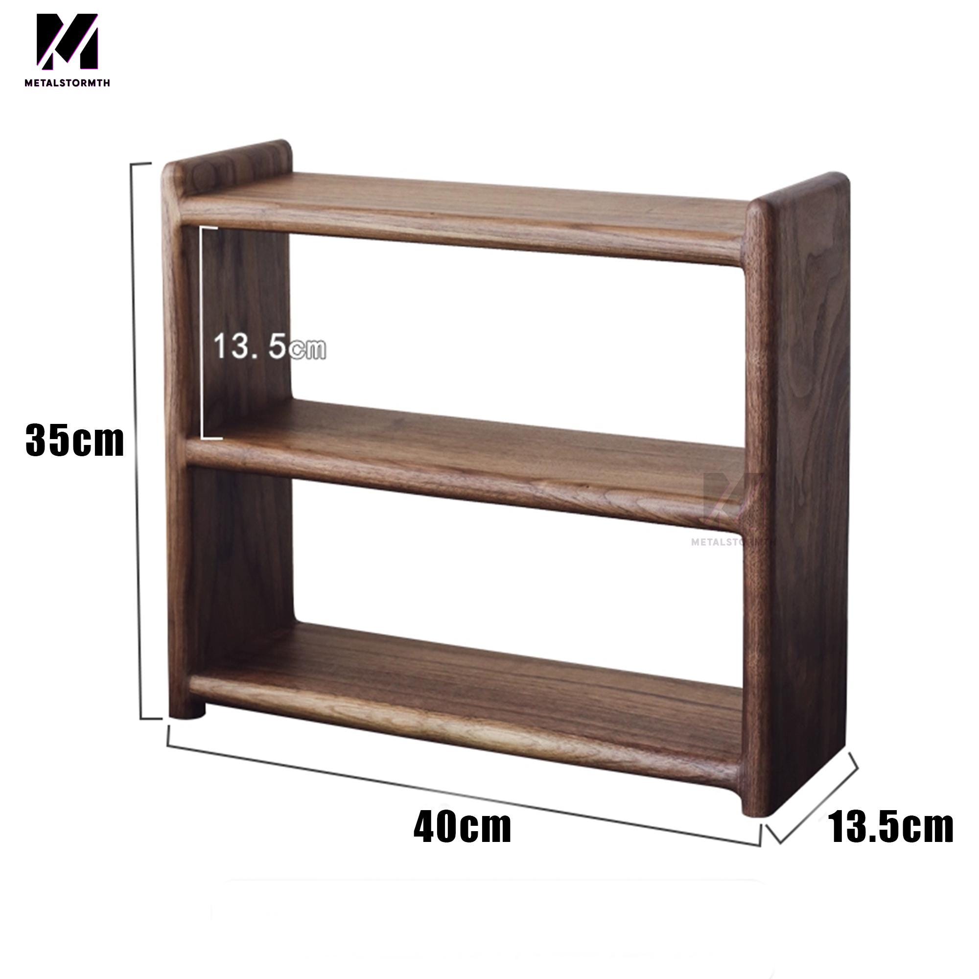 Exquisite Solid Walnut Wood Shelf,cubby Kitchen Shelf,coffee Bar ...