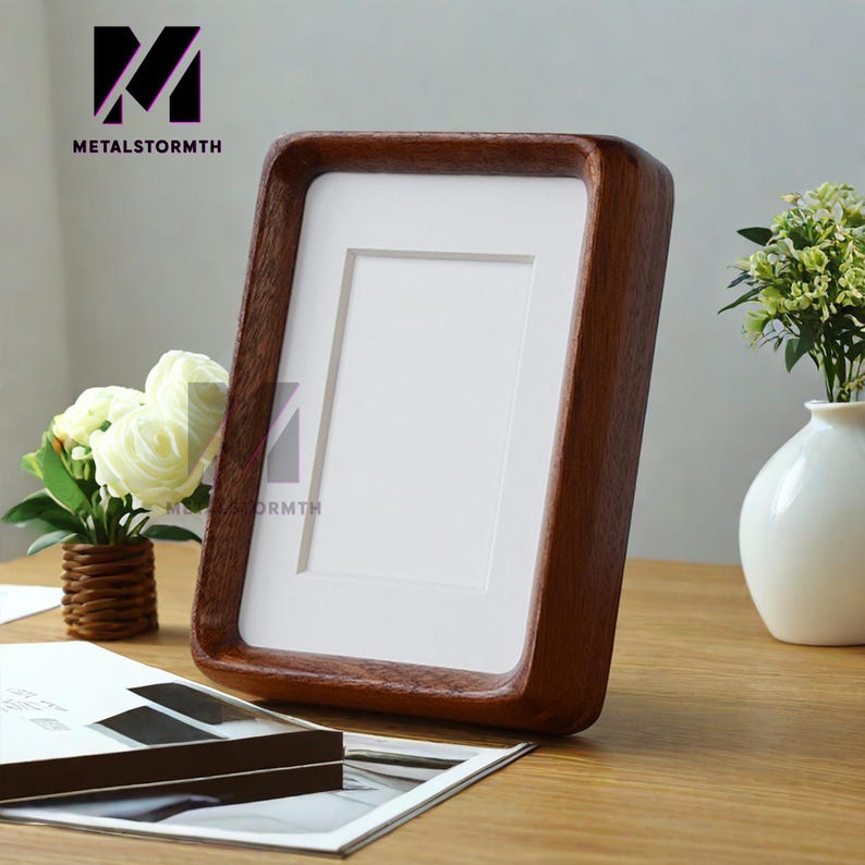 Hand Polished Round Corner Wooden Photo Frame,home Decor Office Decor ...