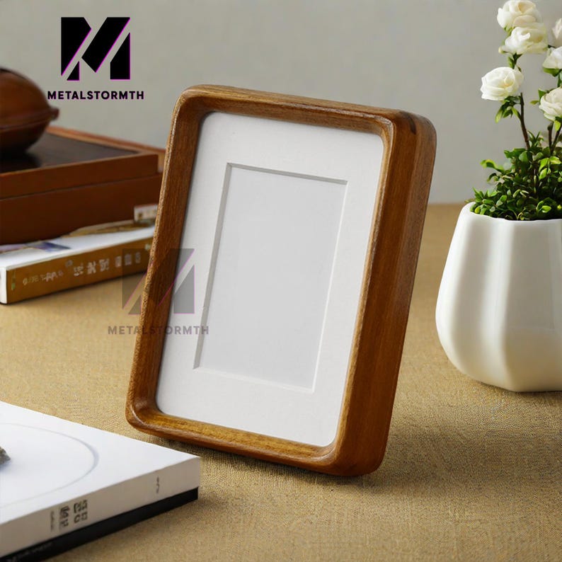 Hand Polished Round Corner Wooden Photo Frame,home Decor Office Decor ...