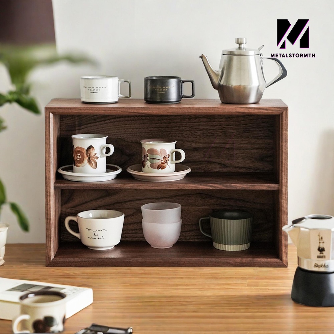 Coffee Tea Mug Cup Storage Holder,exquisite Solid Wood Shelf,cubby ...