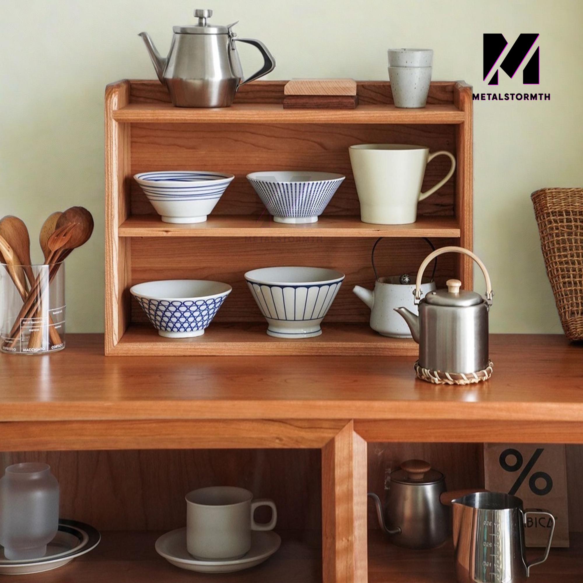 Coffee Tea Mug Cup Storage Holder,exquisite Solid Wood Shelf,cubby ...