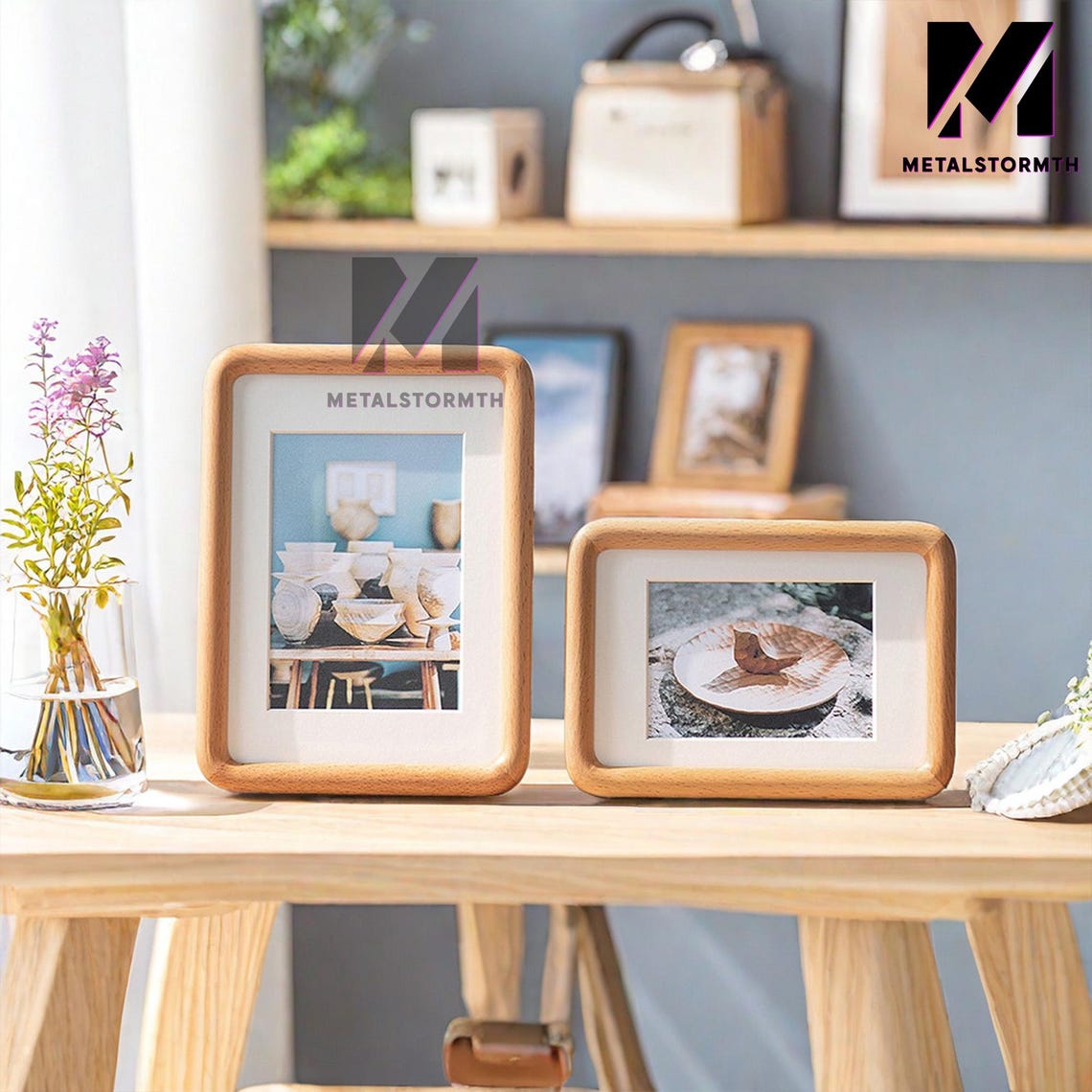 Hardwood Rustic Picture Frame,wall Photo Frame,solid Wood Picture Frame ...