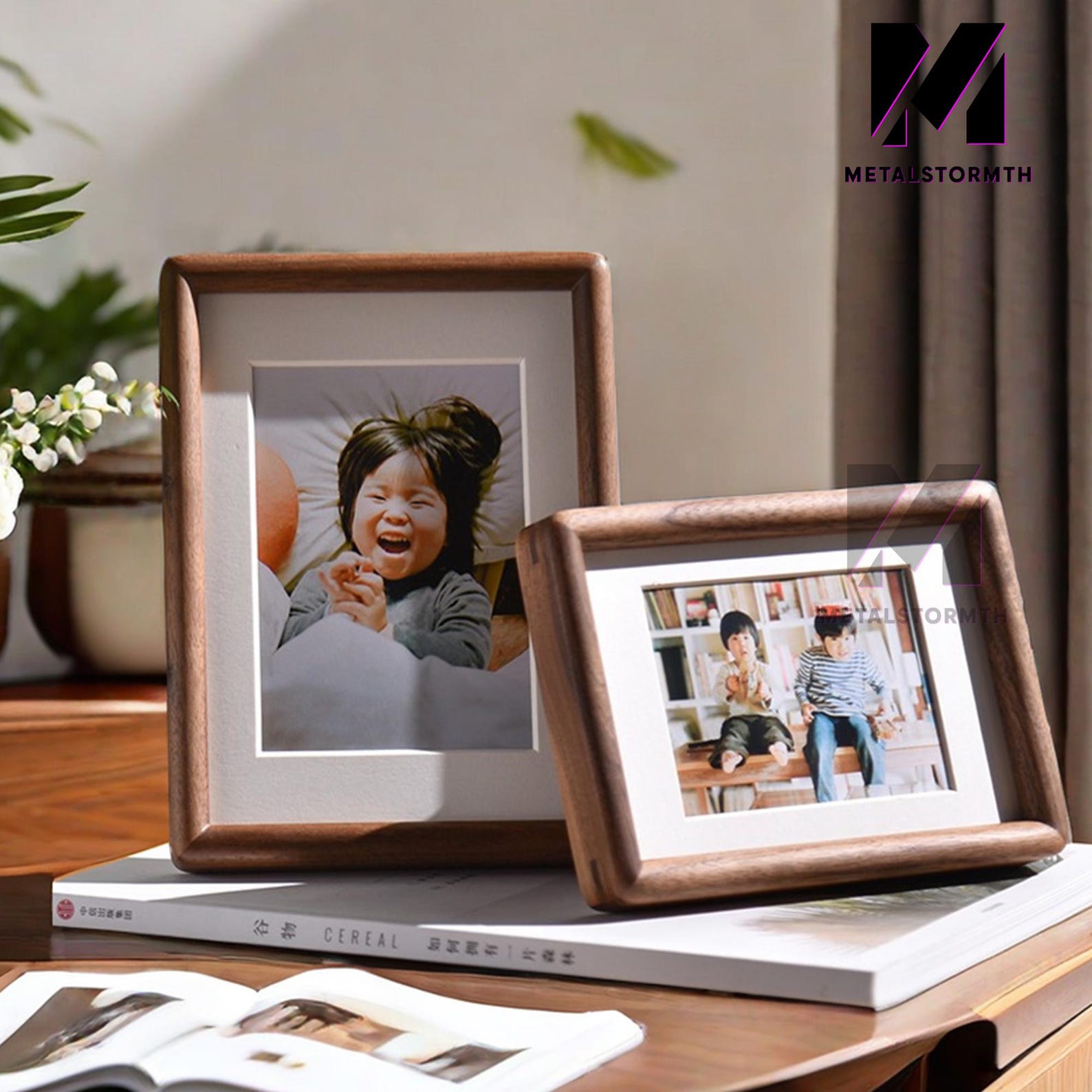 Walnut Photo Frame,personalized Gifts,teak Picture, Black Walnut, Solid ...