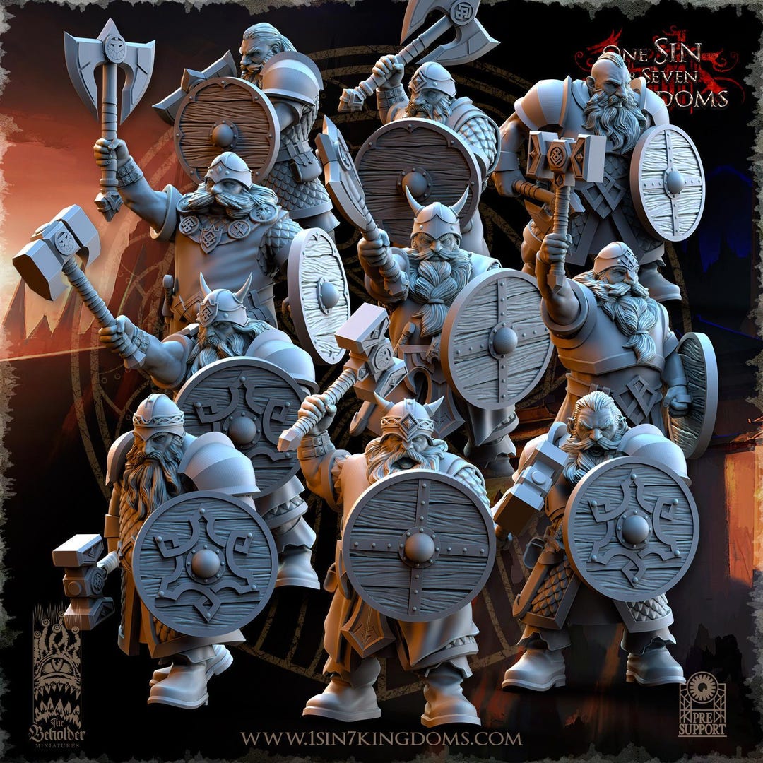 Dwarf Warriors • Dnd • TTRPG • Wargaming Miniatures - Etsy