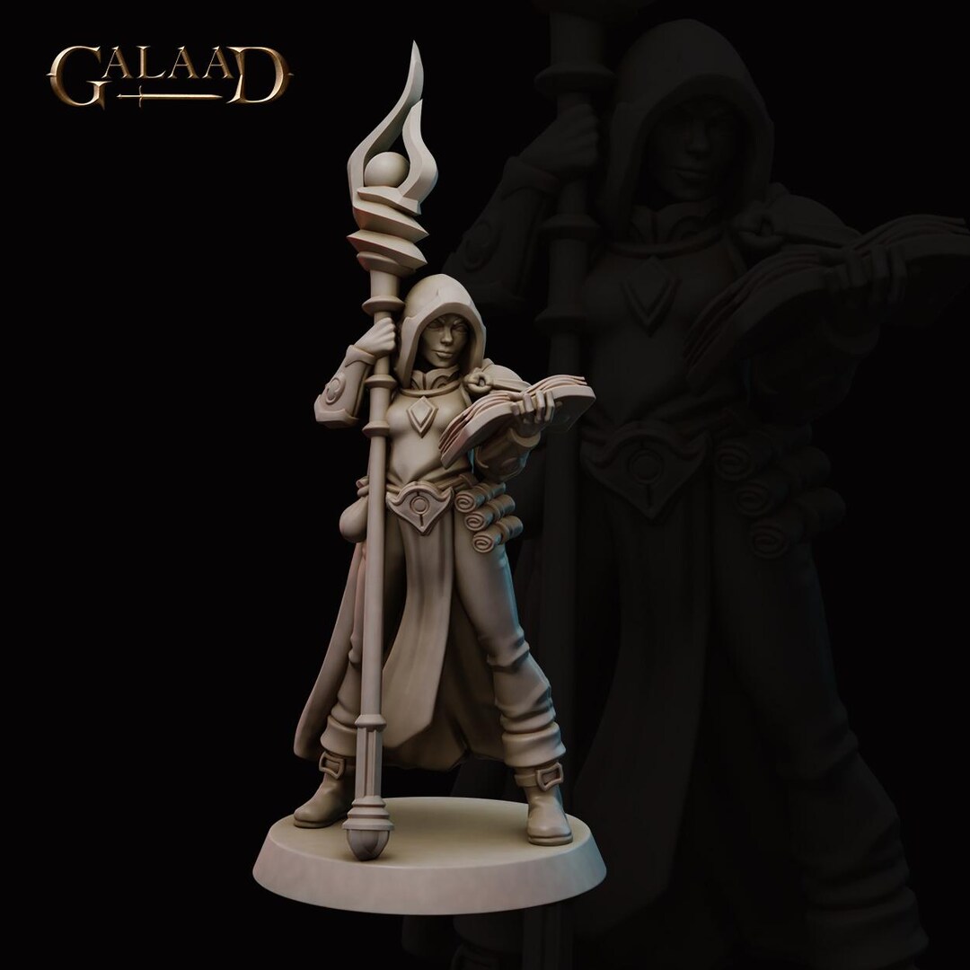Female Human Mage Dnd TTRPG Wargaming Miniatures 3D Printed Photos of ...