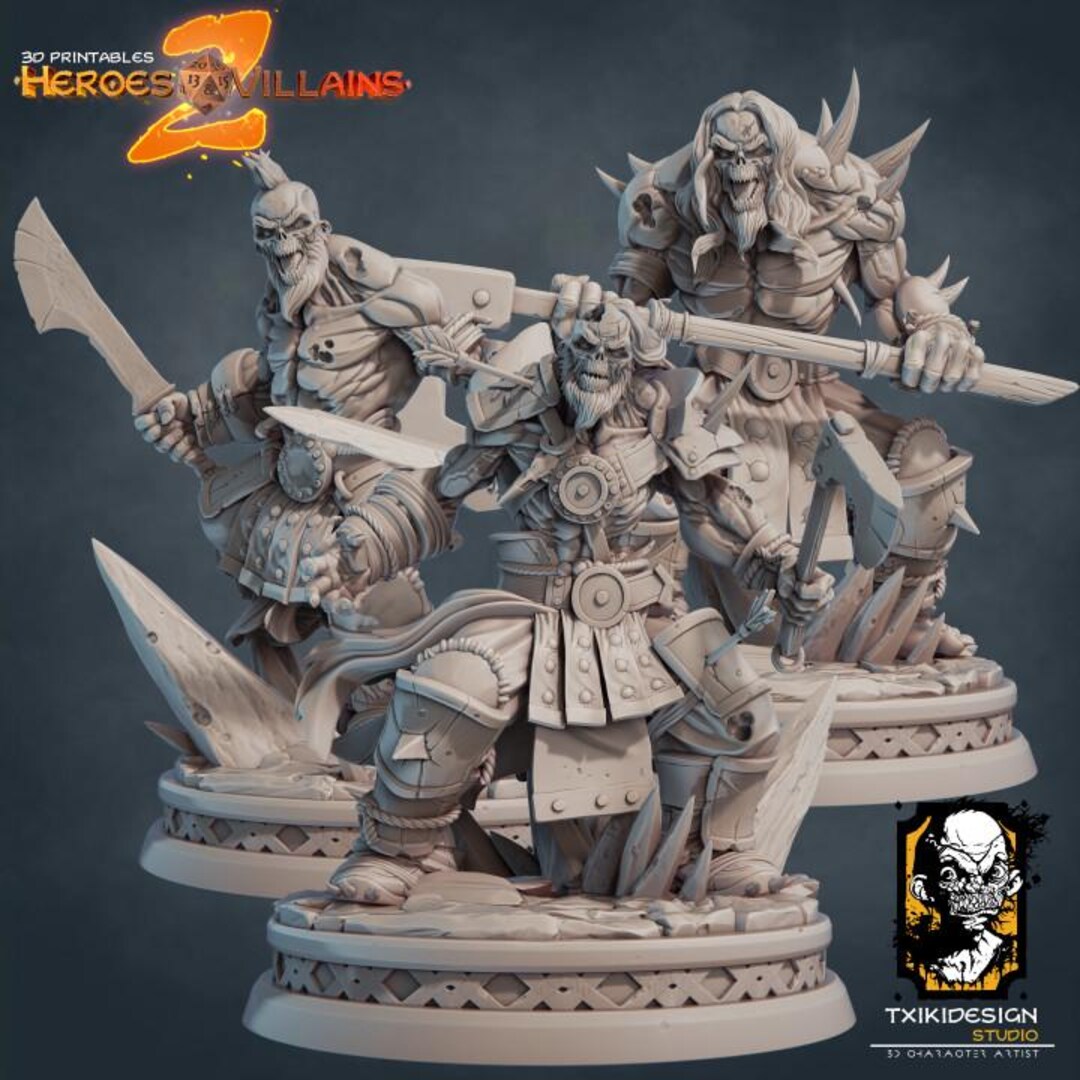 Undead Army Dnd TTRPG Wargaming Miniatures 3D Printed Photos of the ...