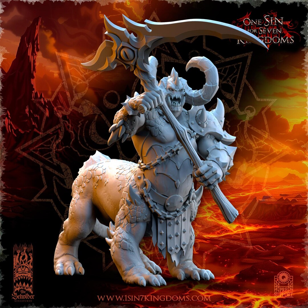 Dragonard With Scythe Dnd TTRPG Wargaming Miniatures 3D Printed Photos ...