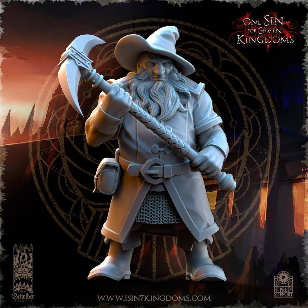 Dwarf Miner 2 Dnd TTRPG Wargaming Miniatures 3D Printed Photos of the ...