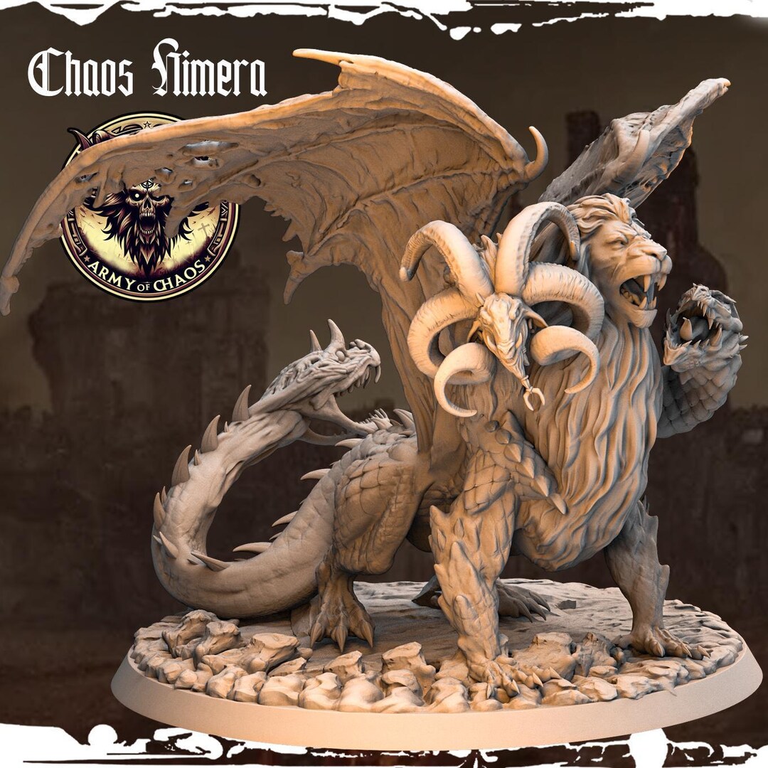Chaos Chimera, Army of Chaos • Dnd • TTRPG • Wargaming Miniatures - Etsy