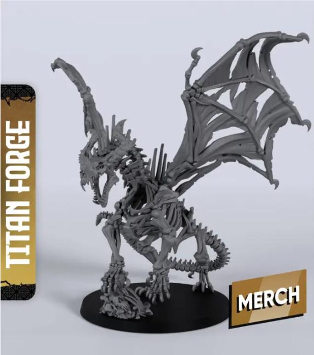 Bone Dragon Dnd TTRPG Wargaming Miniatures 3D Printed Photos of the ...