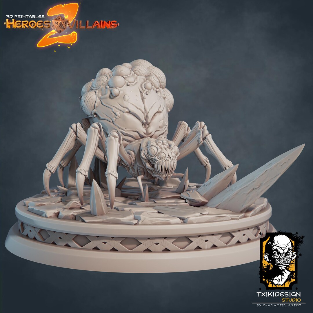 Spider Dnd TTRPG Wargaming Miniatures 3D Printed Photos of the Mini ...