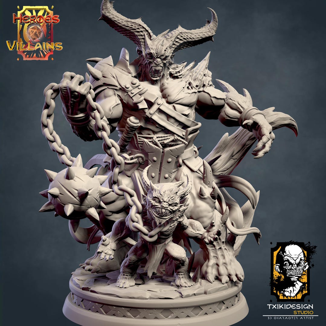 Demon Dnd TTRPG Wargaming Miniatures 3D Printed Photos of the Mini Will ...