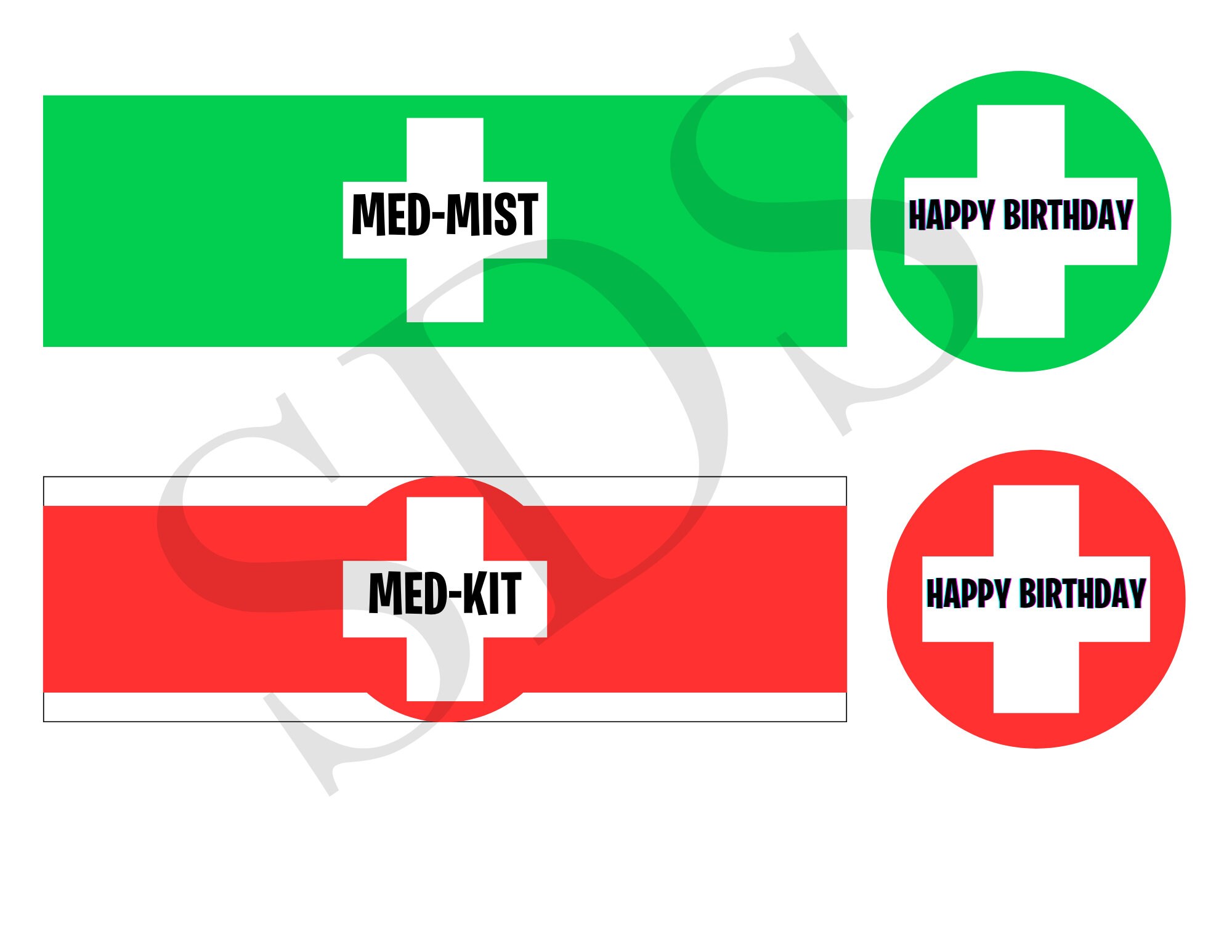 Med Kit & Med Mist Lables, Gamer Party Supplies, Pringles 1.3 Oz Labels ...
