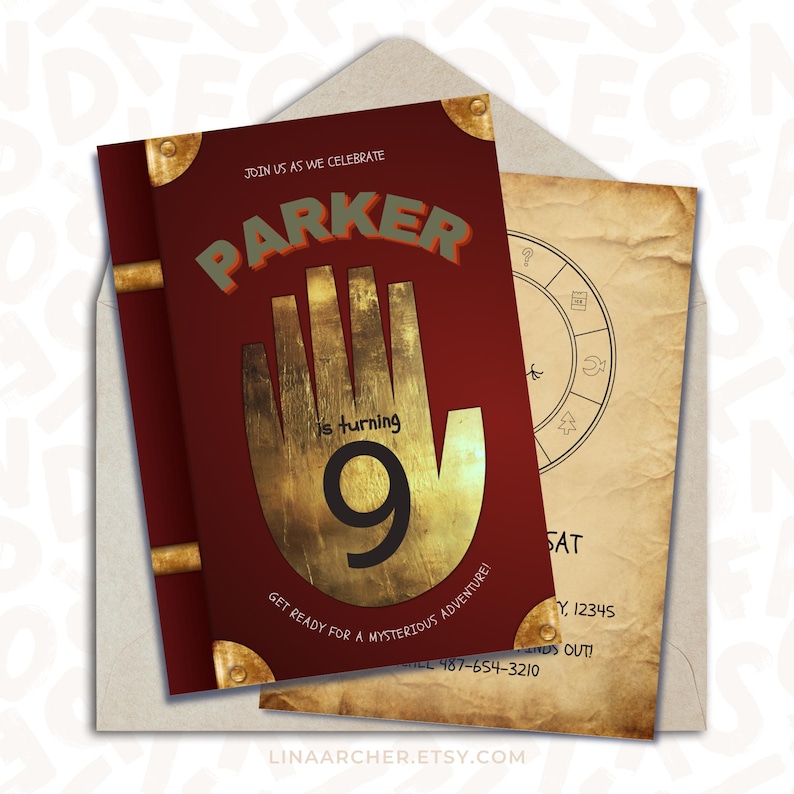 Gravity Falls Birthday Party Invitation | Editable Digital Template ...