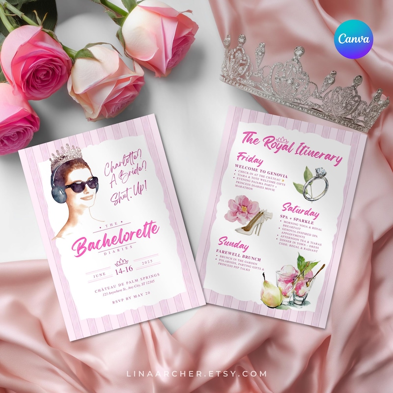 Princess Diaries Bachelorette Party Invite - Etsy
