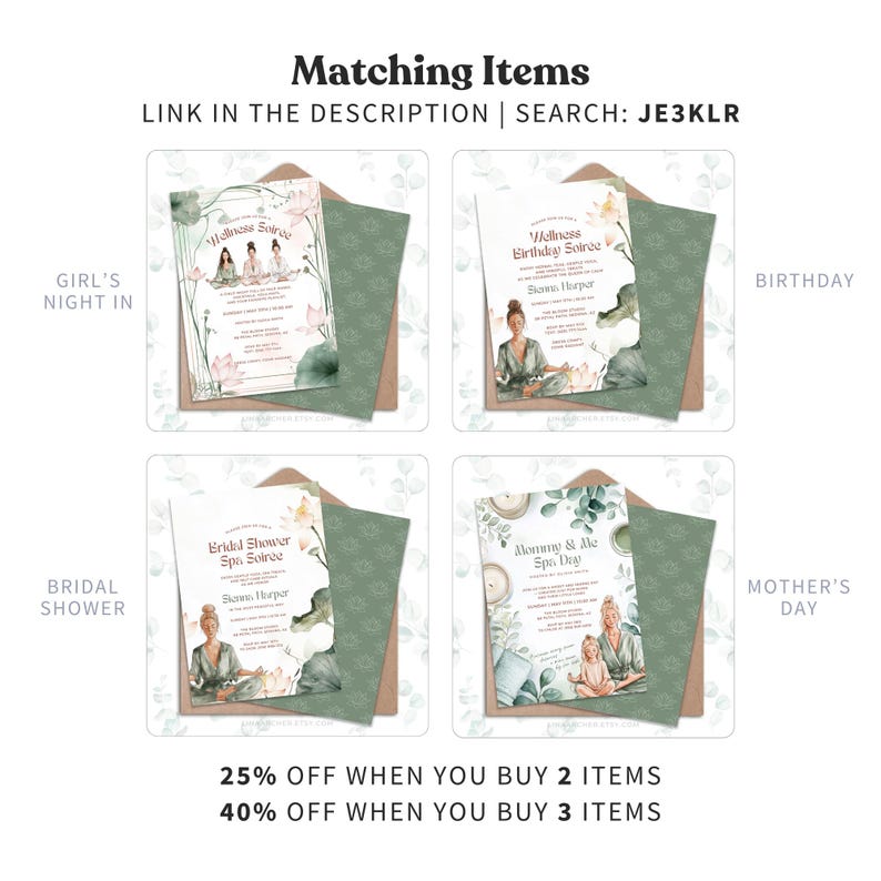 Girls Night Spa Party Invitation • Editable Canva Template • Wellness ...