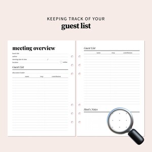 Book Club Meeting Printable Planner Template Printable PDF for ...