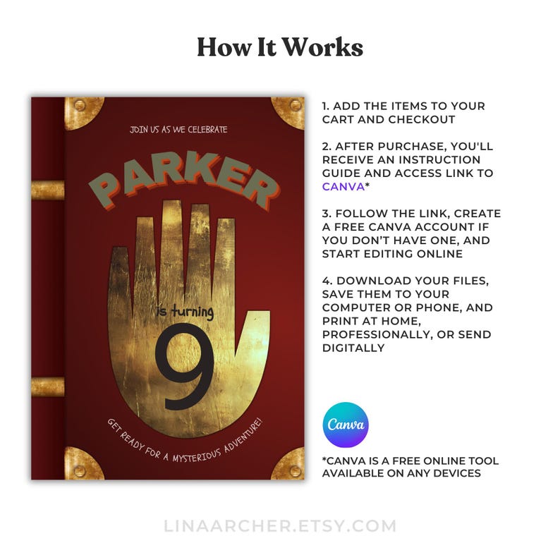 Gravity Falls Birthday Party Invitation | Editable Digital Template ...