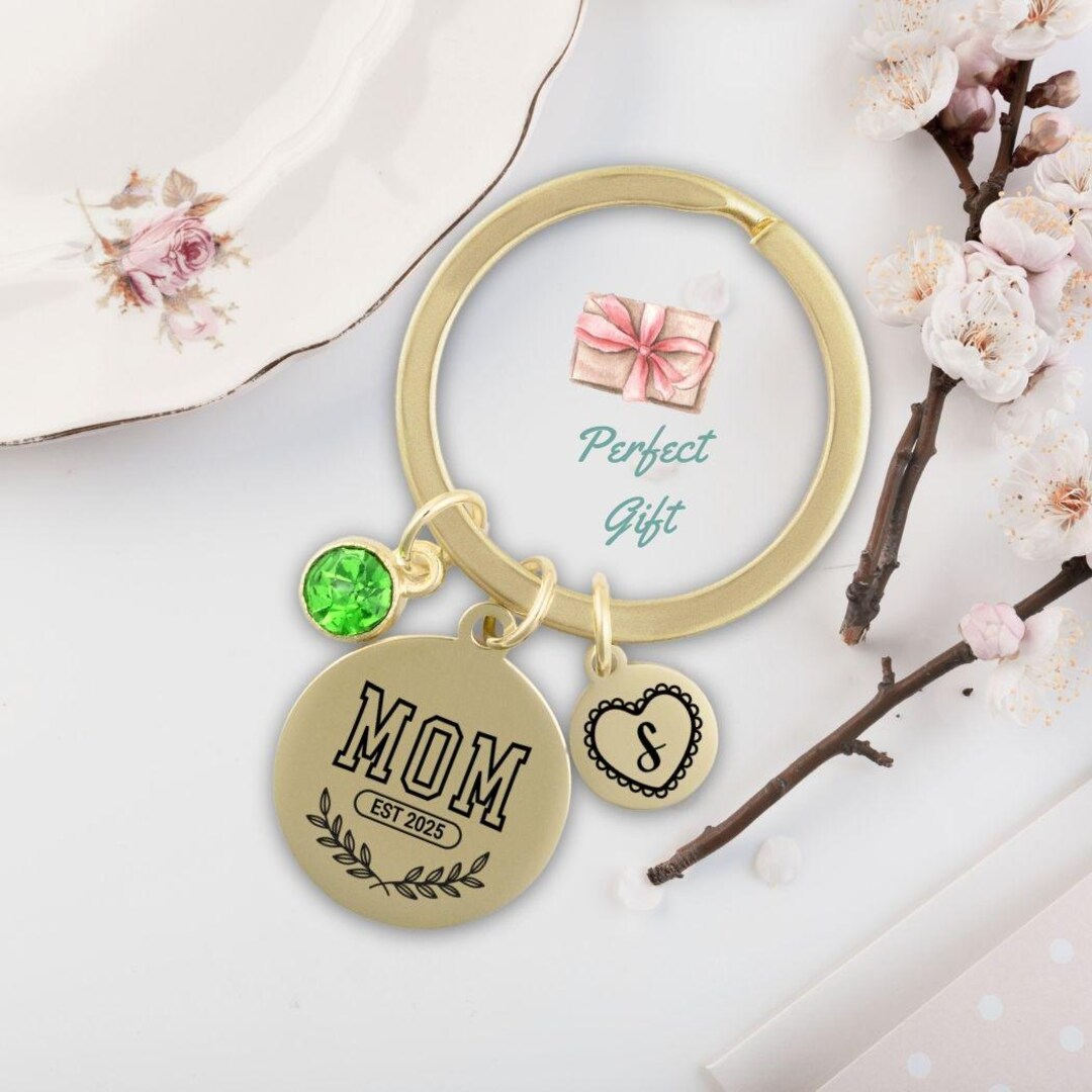 Custom Keychain New Mom Gift for First Time Mother Keychain ...