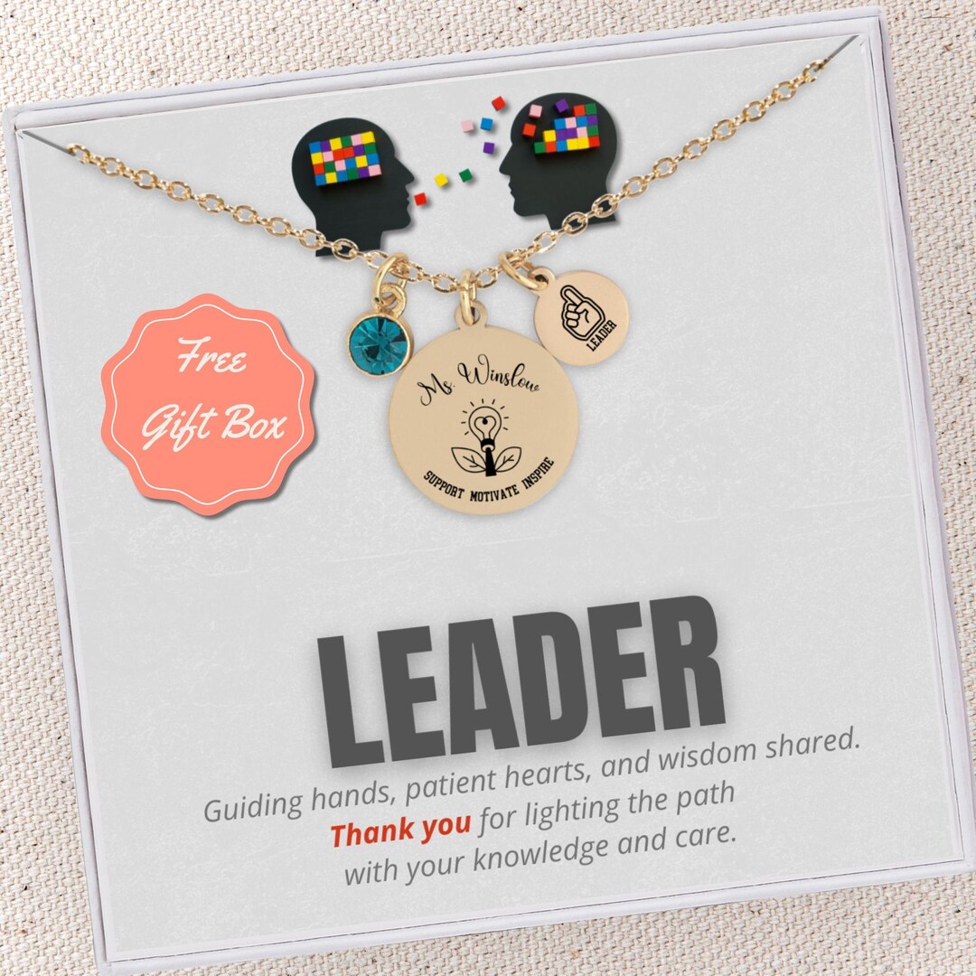 Personalized Leader Gift Necklace Leader Thank You Gift for A Leader ...