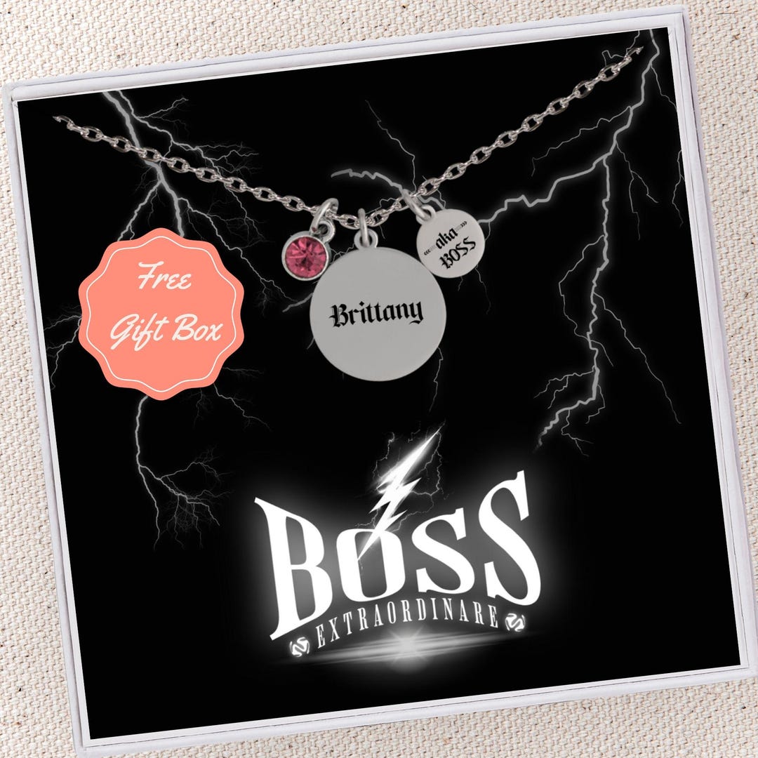 Custom Boss Lady Necklace Boss Gift for Women National Bosses Day Gift ...
