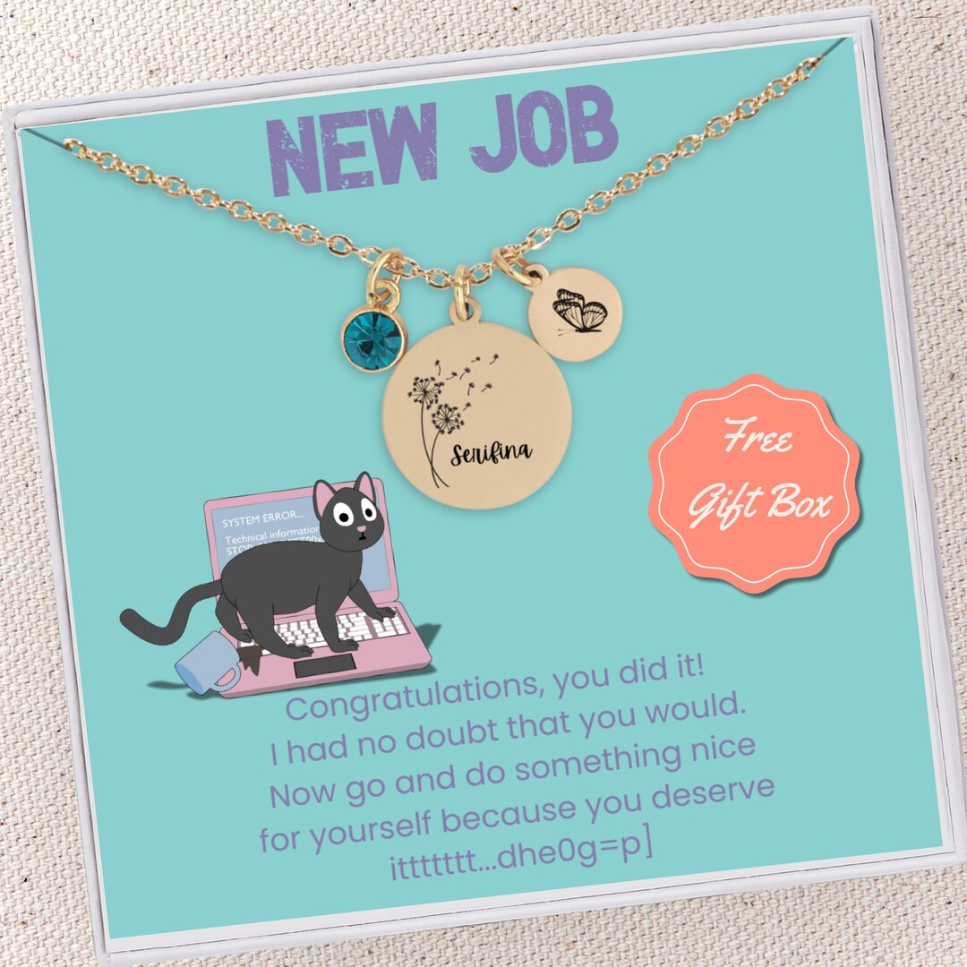 New Job Gift Necklace Promotion Gift Jewelry for Co Worker Congrats New ...