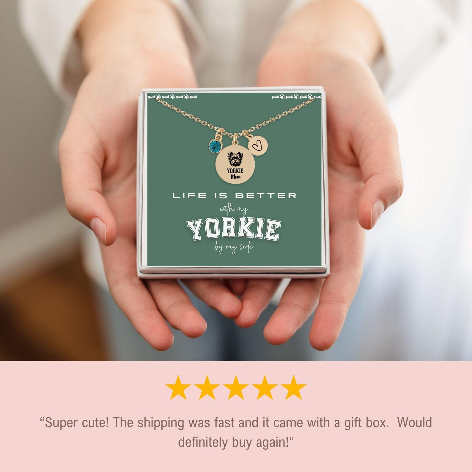Custom Yorkie Necklace Gift Yorkie Dog Mom Necklace Gift for Yorkie Mom ...