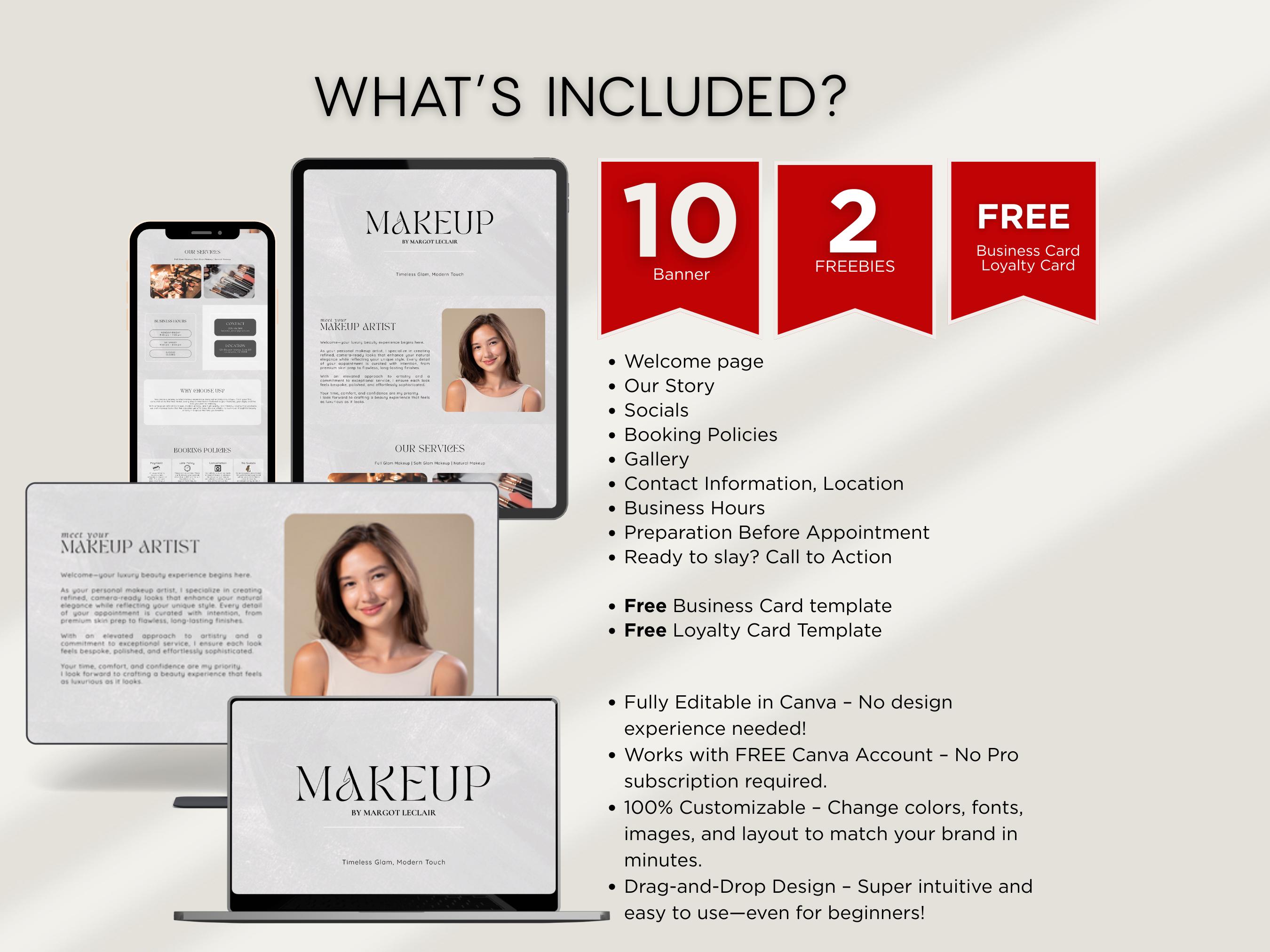 Acuity Scheduling Template Makeup Booking Site Minimalist Makeup ...
