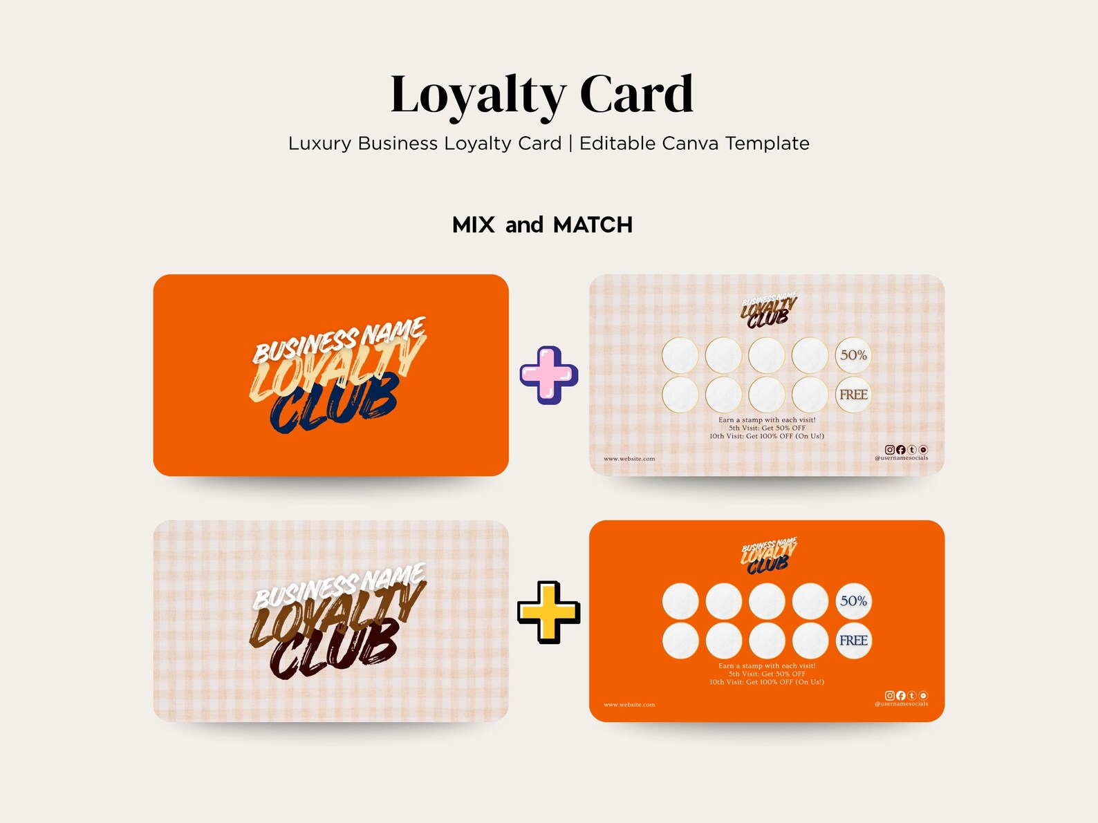 Retro Loyalty Card Template Hair Stylist VIP Loyalty Card Templates ...