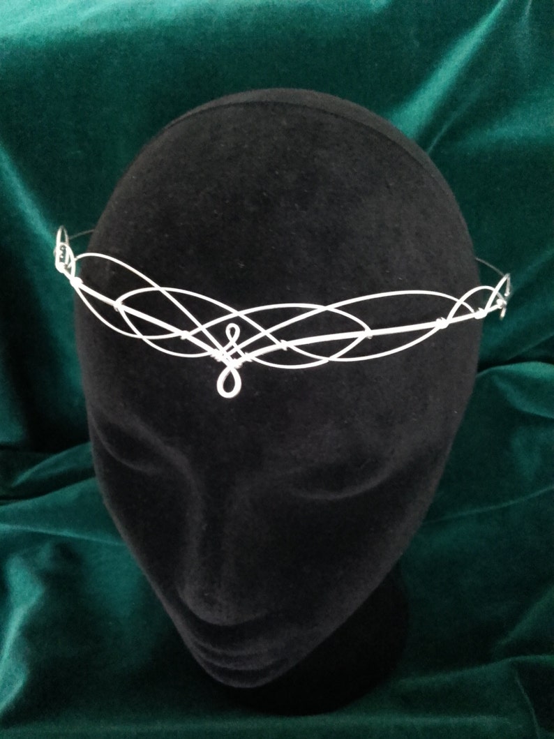 Silver Elven Bridal Circlet Tiara Medieval Headdress Headband Bridal ...