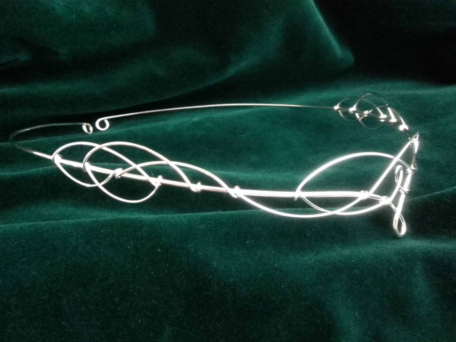 Silver Bridal Circlet Tiara Wedding Headpiece Elven Circlet - Etsy