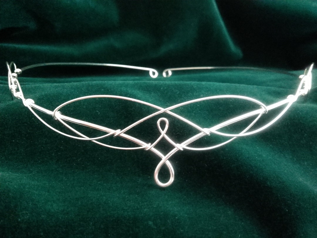Silver Bridal Circlet Tiara Wedding Headpiece Elven Circlet Hair ...