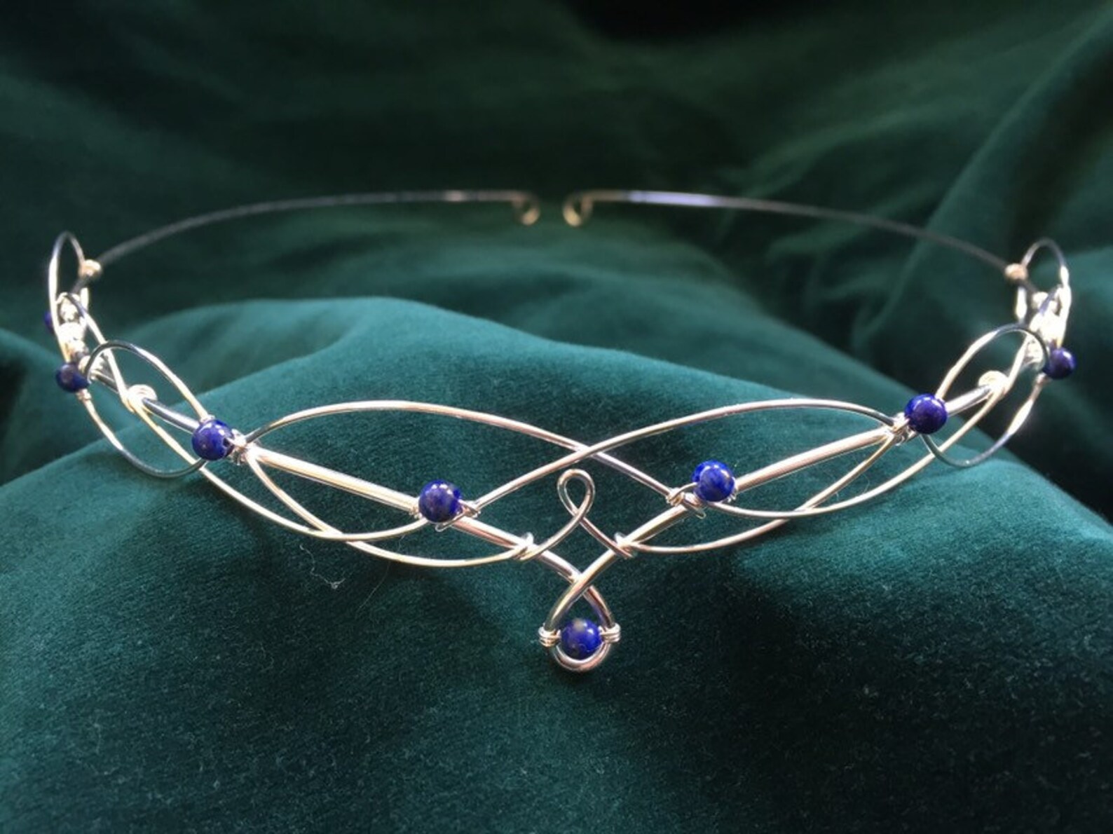 Handmade Gemstone Circlet: Silver Plated Elven Tiara Headpiece - Etsy