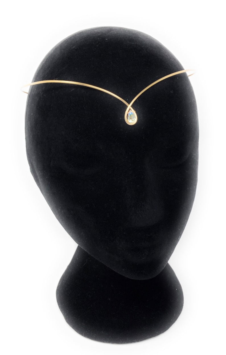 Clear Crystal Circlet Tiara Medieval Renaissance Celtic Headband Bridal ...