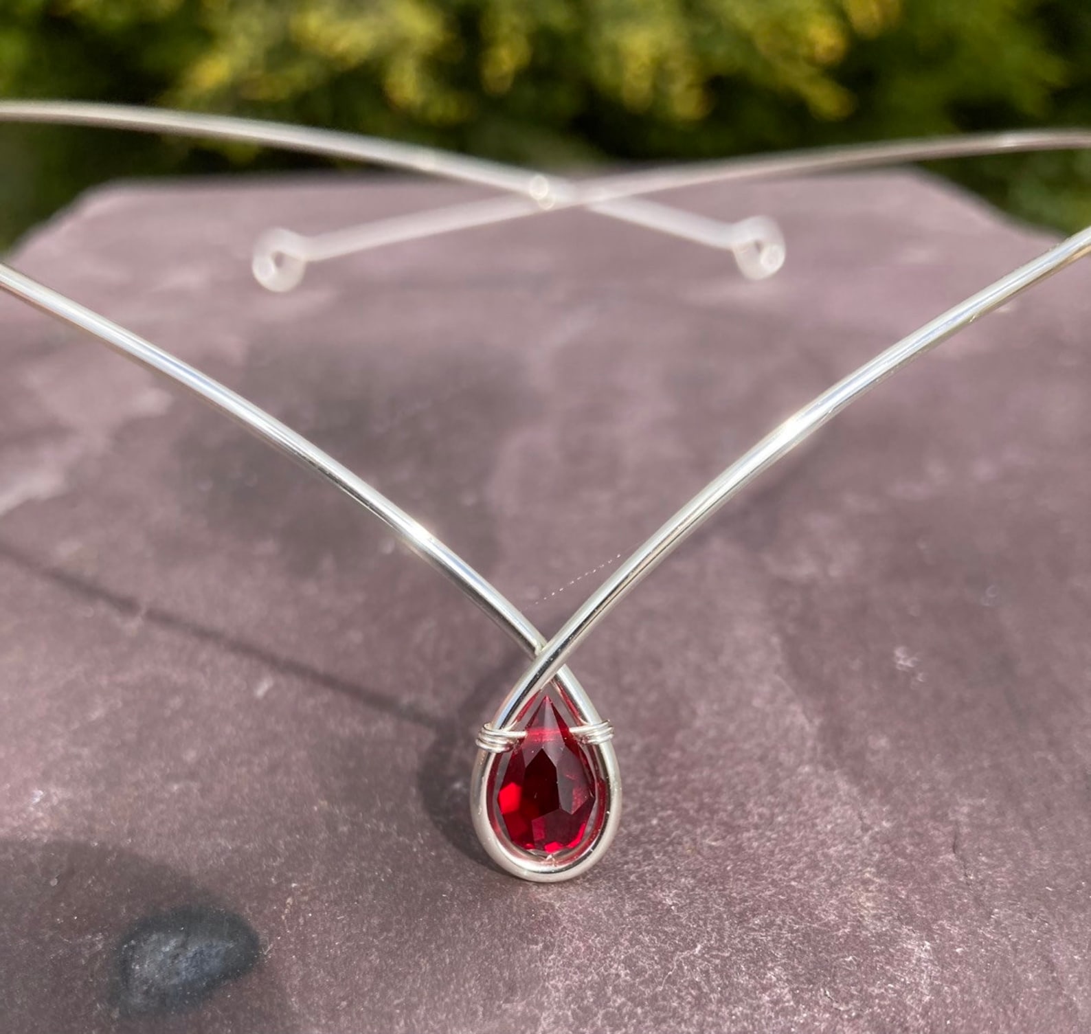 Red Crystal Circlet Tiara Medieval Renaissance Celtic Headband Bridal ...
