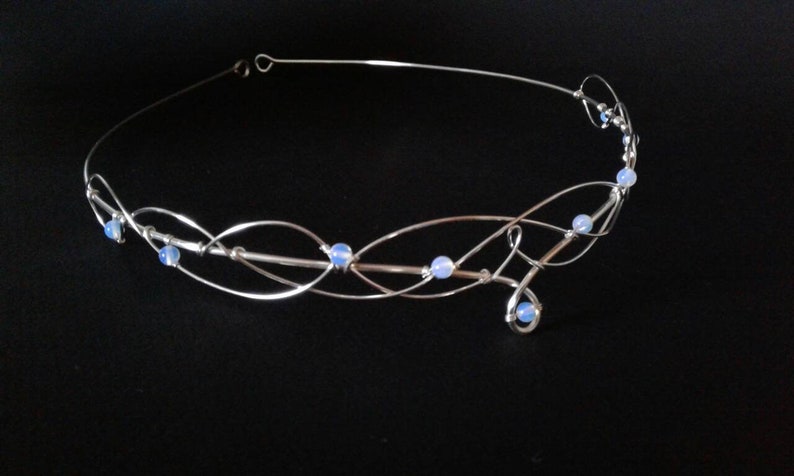 Opalite Moonstone Tiara Circlet Elven Wedding Bride Headpiece - Etsy UK
