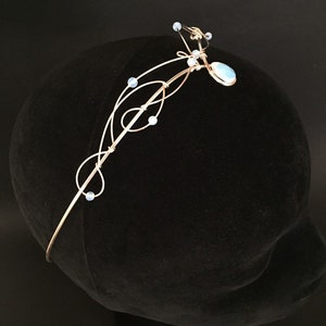 Opalite Tiara Circlet Medieval Crown in Gold or Silver Renaissance ...