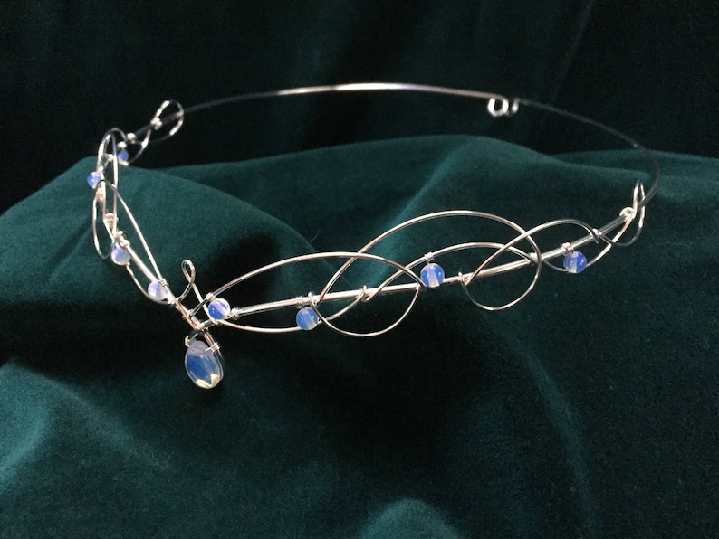 Circlet With Opalite Moonstones Elven Wedding Tiara Crown Headpiece ...