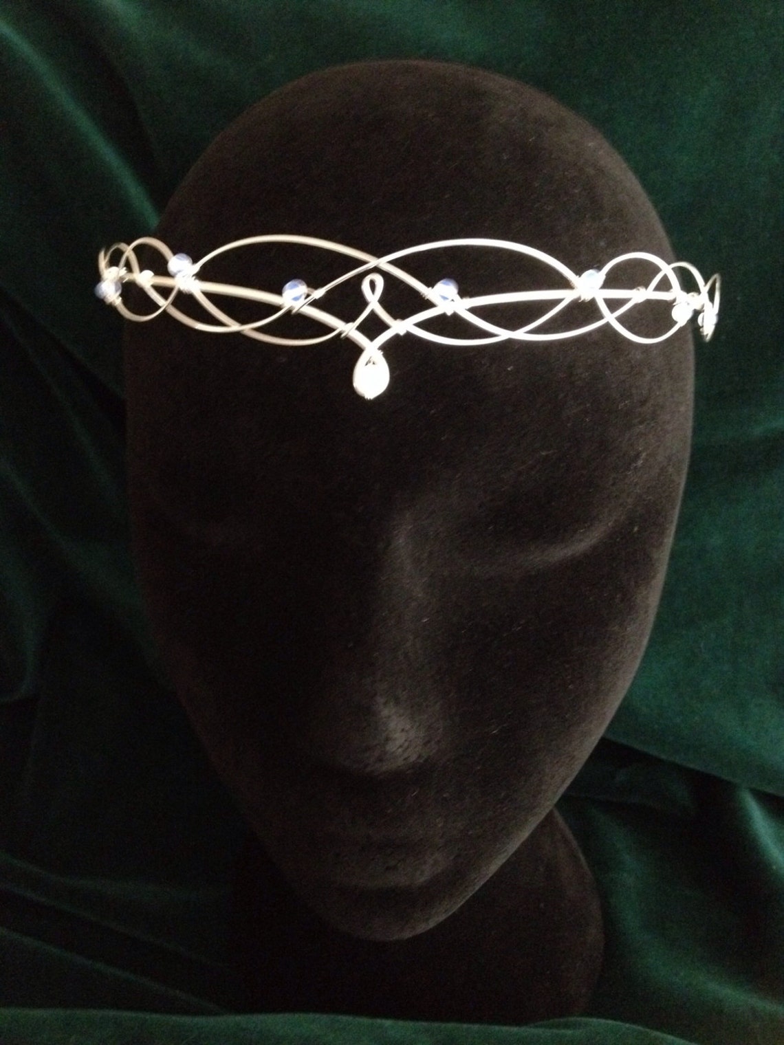 Handmade Gemstone Circlet: Silver Plated Elven Tiara Headpiece - Etsy