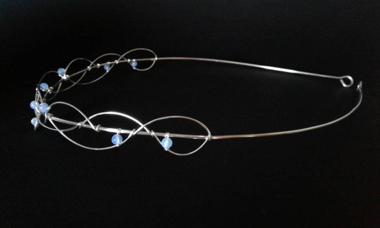 Opalite Moonstone Tiara Circlet Elven Wedding Bride Headpiece | Etsy UK