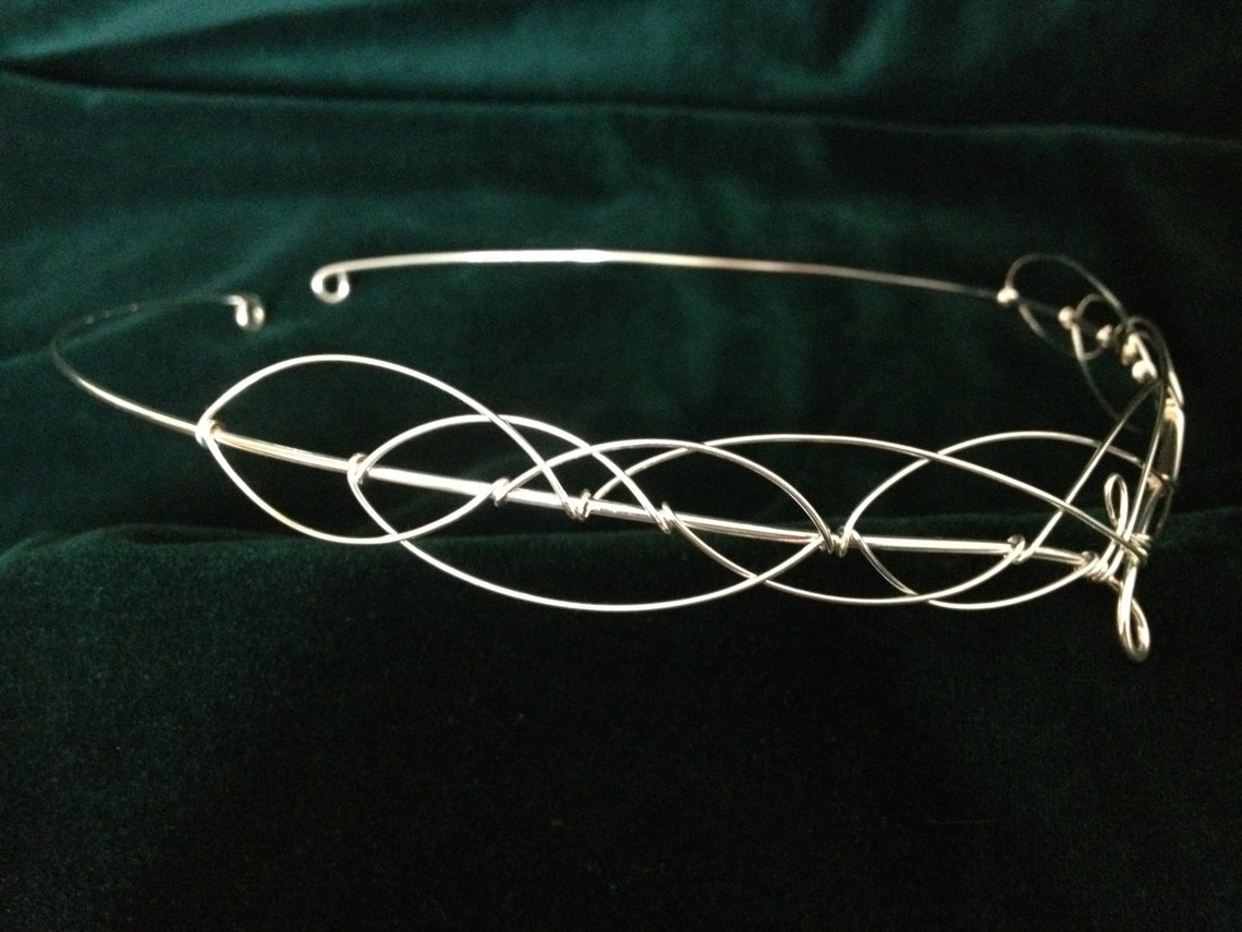 Wedding Headdress Bridal Circlet Headpiece Boho Silver Elven | Etsy